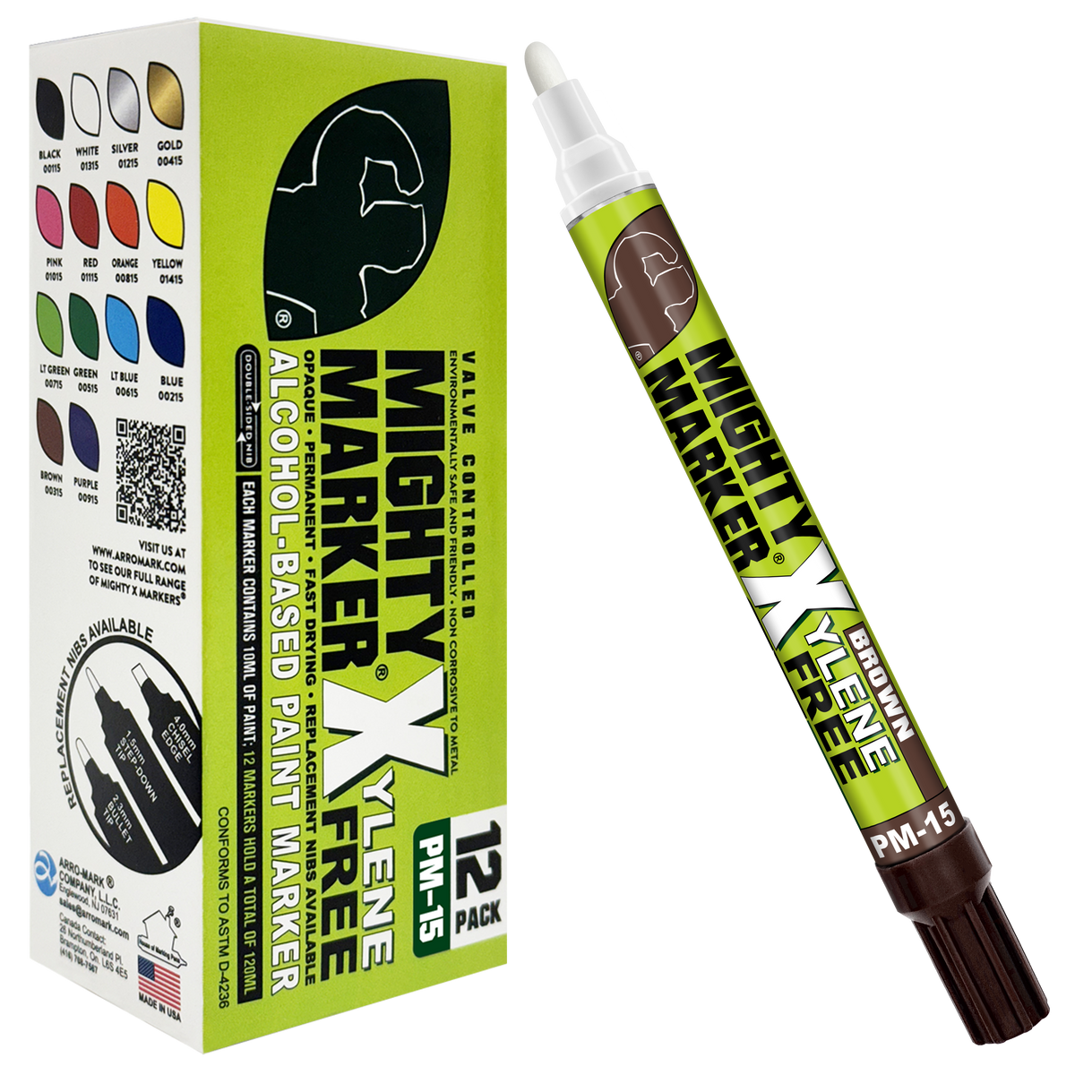 PM-15 Mighty-X-Marker Alcohol-Based Paint Marker - Box of 12 ...
